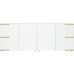Mehrzweckschrank Tojo, B:200cm H:75cm T:40cm, wei&szlig;, MDF, K&uuml;che, Schr&auml;nke, "stau"