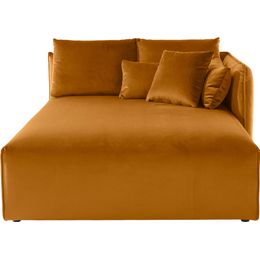 Ottomane OTTO HOME, B:138cm H:86cm T:168cm, gold, 100% Polyester, Sofas, "Nöre", Lounge-Modul - zum eigenen Zusammenstellen, Breite 138cm, Tiefe 168cm