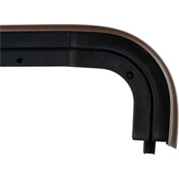 Vorhangschiene SN DECO GROUP, L:580cm T:4,7cm, schwarz, Kunststoff, Gardinenstangen, "SH1", Set 1-l&auml;ufig, inkl. Rundb&ouml;gen, Blende 7,5 cm, vorgebohrt,