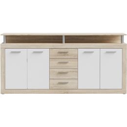Sideboard FORTE, B:197,5cm H:36,3cm T:36,3cm, beige, Wohnzimmer, Sideboards, B/H/T 197,5/94,4/36,3 cm, viel Stauraum