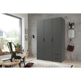 Kleiderschrank wimex, B:120cm H:185cm T:54cm, grau, Spanplatte, Ankleidezimmer, Schr&auml;nke, "Modena", Dreht&uuml;ren-Schrankprogramm
