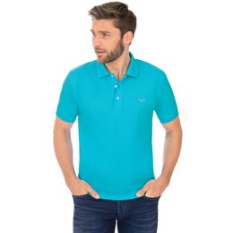 TRIGEMA Herren Poloshirt "TRIGEMA Poloshirt in Piqué-Qualität", blau, Basic, Gr. S, 100% Baumwolle, Shirts