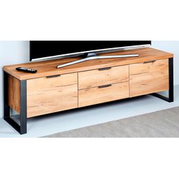 TV-Board Jahnke, B:152,4cm H:45cm T:39,5cm, braun, Holzwerkstoff, Sideboards, "LOOP", Breite ca. 152 cm