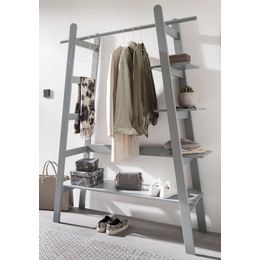 Garderobe OTTO products, B:118cm H:168cm T:40cm, grau, Massivholz, Flur, Garderobenpaneele, "Rikke", "Rikke", Breite 118 cm