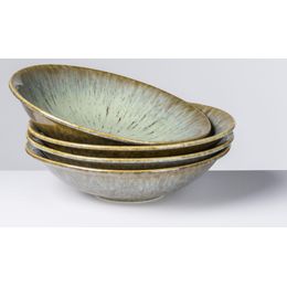 GIPFELST&Uuml;CK Suppenteller "Flussufer", 21cm, blau, Speiseteller, Reaktivglasur au&szlig;ergew&ouml;hnlicher, visueller Farbverlauf, &Oslash; 21 cm