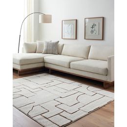 Teppich LIVABLISS, B:160cm H:14mm L:213cm, beige, Kunstfaser, Wohnzimmer, Teppiche, "SFAX"