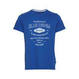 Blend Herren T-Shirt "T-Shirt BHAdam", blau, Gr. S, Obermaterial: 100% Baumwolle CO., Shirts