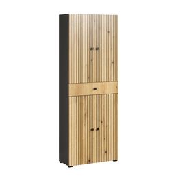 Hochschrank Welltime, B:70cm H:188cm T:31cm, grau, Holzwerkstoff, Metall, K&uuml;che, Schr&auml;nke, "Amrum", Badezimmerschrank mit und ohne Schublade -