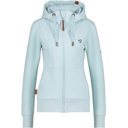 alife and kickin ALIFE & KICKIN Damen Kapuzensweatjacke "Damen YasminAK A", blau, Gr. XS, 50% Baumwolle, 50% Polyester, Sweatjacken