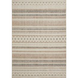 Teppich LUXOR living, B:160cm H:7mm L:230cm, beige, Obermaterial: 60% Baumwolle, 30% Polyester, 10% Viskose, Wohnzimmer, Teppiche, "Crosby", Rauten