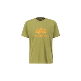 Herren T-Shirt "Basic T-Shirt BL", grün, Gr. S, Alpha Industries, Obermaterial: 100% Baumwolle, Shirts