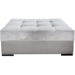 Hocker Collection AB, B:98cm H:41cm T:68cm, grau, 100%polyester, Wohnzimmer, Hocker, "Josy, B: 98 cm", individuell zu kombinieren, Federkern