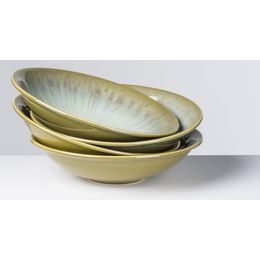 GIPFELST&Uuml;CK Suppenteller "Flussufer", 21cm, bunt, Speiseteller, Reaktivglasur au&szlig;ergew&ouml;hnlicher, visueller Farbverlauf, &Oslash; 21 cm
