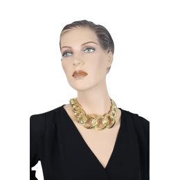 Damen Kette mit Anh&auml;nger "GlamChain", gold, Basic, Collezione Alessandro, Metall, Halsketten, Statementkette mit gro&szlig;en Gliedern