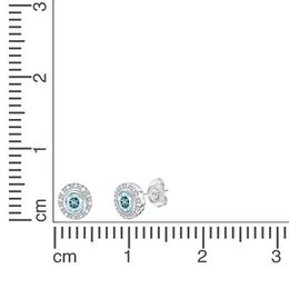 Vivance Damen Paar Ohrstecker "925-Sterling Silber rhodiniert Wei&szlig;topas und Blautopas", one-size, Silber 925 (Sterlingsilber), wei&szlig;, Silber 925