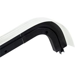 Vorhangschiene SN DECO GROUP, L:120cm T:4,7cm, schwarz, Kunststoff, Gardinenstangen, "SH1", Set 1-l&auml;ufig,inkl. Rundb&ouml;gen, Blende 5 cm, vorgebohrt,