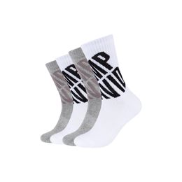 CAMP DAVID Damen Socken "Socken 4er Pack", Gr. 43, weiß, 66% Baumwolle, 28% Polyester, 5% Elastodien, 1% Elasthan, bedruckt, Socken