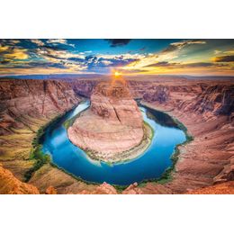 papermoon Fototapete "Horseshoe Bend", B/L: 3,5m x 2,6m, Bahnen: 7 Stk., bunt, Tapeten