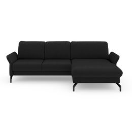 Sit & More Ecksofa SIT & MORE, B:253cm H:84cm T:165cm, schwarz, Wohnzimmer, Sofas, "Fashion L-Form", wahlweise mit Kopfteilverstellung und Vorziehsitz, motorisch