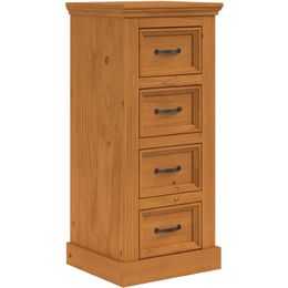 Kommode Home Affaire, B:45cm H:100cm T:40cm, beige, FSC-zertifiziertes Massivholz, Schlafzimmer, Sideboards, "Selma"