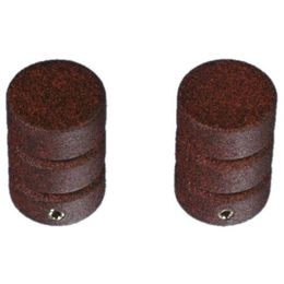 Gardinenstangen-Endst&uuml;ck Liedeco, H:2cm L:3,5cm &Oslash;:1,6cm, braun, Gardinenstangenendst&uuml;cke, "Zylinder mit Rille", f&uuml;r Gardinenstangen &Oslash; 16 mm