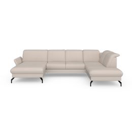 Sit & More Wohnlandschaft SIT & MORE, B:338cm H:84cm T:207cm, beige, Sofas, "Fashion U-Form", wahlweise mit Kopfteilverstellung, Vorziehsitz, motorisch,