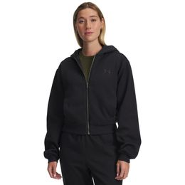 Under Armour Damen Kapuzensweatjacke "UA Icon Vida Flc FZ", schwarz, Gr. M, Obermaterial: 59% Baumwolle, 41% Polyester, Sweatjacken