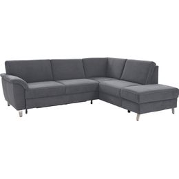 Sit & More Ecksofa SIT & MORE, B:250cm H:87cm T:201cm, grau, Kunstleder SOFTLUX;Luxus-Microfaser (100% Polyester), Wohnzimmer, Sofas, "Texel L-Form", mit