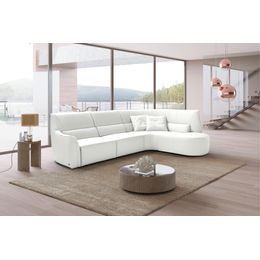 Ecksofa Egoitaliano, B:330cm H:88cm T:205cm, wei&szlig;, Leder &raquo;BULL&laquo; (echtes Rindsleder). Geschliffenes, pigmentiertes und behandeltes Rindsleder mit
