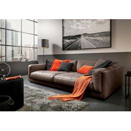 Big-Sofa 3C CANDY, B:294cm H:85cm T:150cm, braun, 100% Leder, Sofas, "Karalis mit extra gro&szlig;er Sitztiefe, elegantes Mega Sofa zum Relaxen", auch in