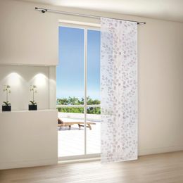 Schiebegardine GERSTER, B:60cm H:245cm, lila, Wirkware, Polyester, Wohnzimmer, Gardinen, "Senta", Schiebevorhang "Senta" mit Paneelleiste