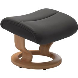 Fu&szlig;hocker stressless, B:57cm H:40cm T:47cm, grau, Leder BATICK: BATICK ist ein leicht korrigiertes, durchgef&auml;rbtes und genarbtes M&ouml;belleder, bei dem