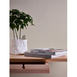 A.S. Cr&eacute;ation A.S. CR&Eacute;ATION Vliestapete "Casual Living Struktur-Tapete Unitapete leicht glitzernd Landhaus", B/L: 0,53mm x 10,05mm, Rollen:, beige, Wohnzimmer,