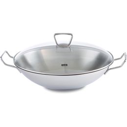 Fissler Wok "KUNMING", Ø 36cm + Höhe 14cm, silber, Pfannen, Induktion