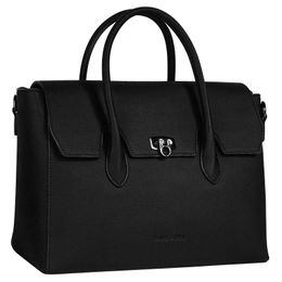 Bugatti Damen Henkeltasche "IRIA"schwarz, Polyurethan (PU), leicht gl&auml;nzend, unifarben, Taschen