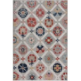 Teppich FLAIR RUGS, B:120cm H:2mm L:170cm, bunt, Kunstfaser, Wohnzimmer, Teppiche, "Flora, f&uuml;r drinnen und drau&szlig;en", Outdoor geeignet, gemustert mit