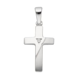 Adelia´s ADELIA ́S Damen Kreuzanhänger "Damen & Herren 925 Silber Kreuz Anhänger mit Zirkonia", Silber 925 (Sterlingsilber), silber, Silber 925