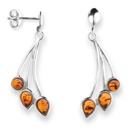 OSTSEE-SCHMUCK Damen Paar Ohrh&auml;nger "- Jule - Silber 925/000 - Bernstein", Silber 925 (Sterlingsilber), silber, Silber 925 (Sterlingsilber), Ohrringe