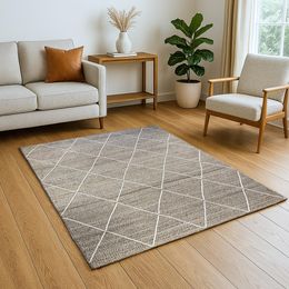 Teppich, B:100cm H:10mm L:150cm, beige, MyFlair MÖBEL & ACCESSOIRES, Jute, Wohnzimmer, Teppiche, "Juna Essence", Juteteppich, handgeflochten,