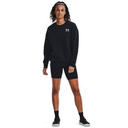 Under Armour Damen Sweatshirt "UA ICON FLEECE OS CREW"schwarz,, weiß, Gr. L, Obermaterial: 80% Baumwolle, 20% Polyester, Sweatshirts