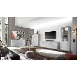 M&auml;usbacher Kommode M&Auml;USBACHER, grau, Schlafzimmer, Sideboards, "Imola", M&auml;usbacher Kommode mit Glasfront und Glasoberplatte