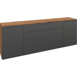 borchardt M&ouml;bel Sideboard BORCHARDT M&Ouml;BEL, B:200cm H:72cm T:35cm, grau, Spanplatte, Wohnzimmer, Sideboards, "Tom", Breite 200 cm