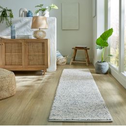 Teppich FLAIR RUGS, B:80cm H:3mm L:150cm, blau, Kunstfaser, Wolle, Wohnzimmer, Teppiche, "Minerals", Neutraler Teppich aus mineralischer Wollmischung