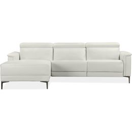 Ecksofa Home Affaire, B:261cm H:97cm T:179cm, beige, Kunstleder 100% Polyurethan, Wohnzimmer, Sofas, "Lund, L-Form, 261cm, man. o. elektr.