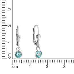 Vivance Damen Paar Ohrh&auml;nger "925-Sterling Silber rhodiniert Zirkonia", one-size, Silber 925 (Sterlingsilber), blau, Silber 925 (Sterlingsilber),