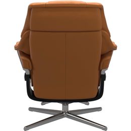 stressless "Reno" Set, Relaxsessel mit Hocker, mit Hocker, mit Cross Base, Gr&ouml;&szlig;e S, M & L, Holzakzent Schwarz
