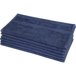 G&auml;stehandtuch Dyckhoff, B:30cm L:50cm, blau, Walkfrottier, Obermaterial: 100% Baumwolle, Handt&uuml;cher, "Planet"