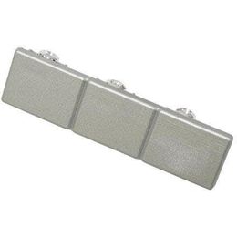Gardinenstangen-Endst&uuml;ck Gardinia, silber, Gardinenstangenendst&uuml;cke, "3-l&auml;ufig", Serie Fl&auml;chenvorhang-Technik Atlanta 3-l&auml;ufig