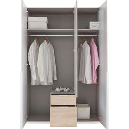 Kleiderschrank wimex, B:135cm H:208cm T:58cm, wei&szlig;, Schlafzimmer, Schr&auml;nke, "New York", mit Spiegelt&uuml;r