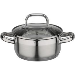 GSW Bratentopf "Fogo", 1,4 l + &Oslash; 16cm + H&ouml;he 7,5cm, silber, T&ouml;pfe, Induktion